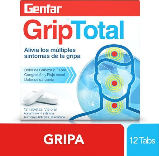 Genfargrip Total Tabletas, Vademécum Genfar, Medicina