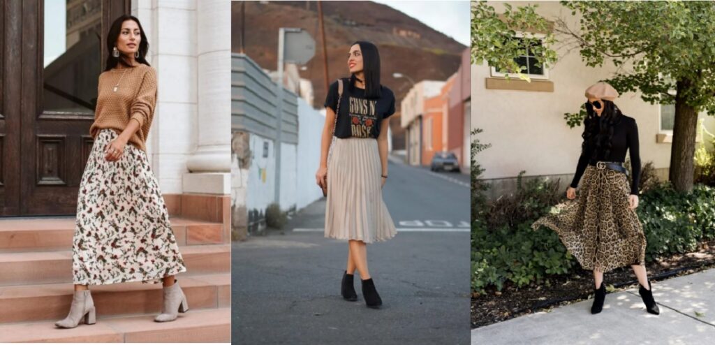Botines con faldas y botines con jeans: consejos y looks de moda